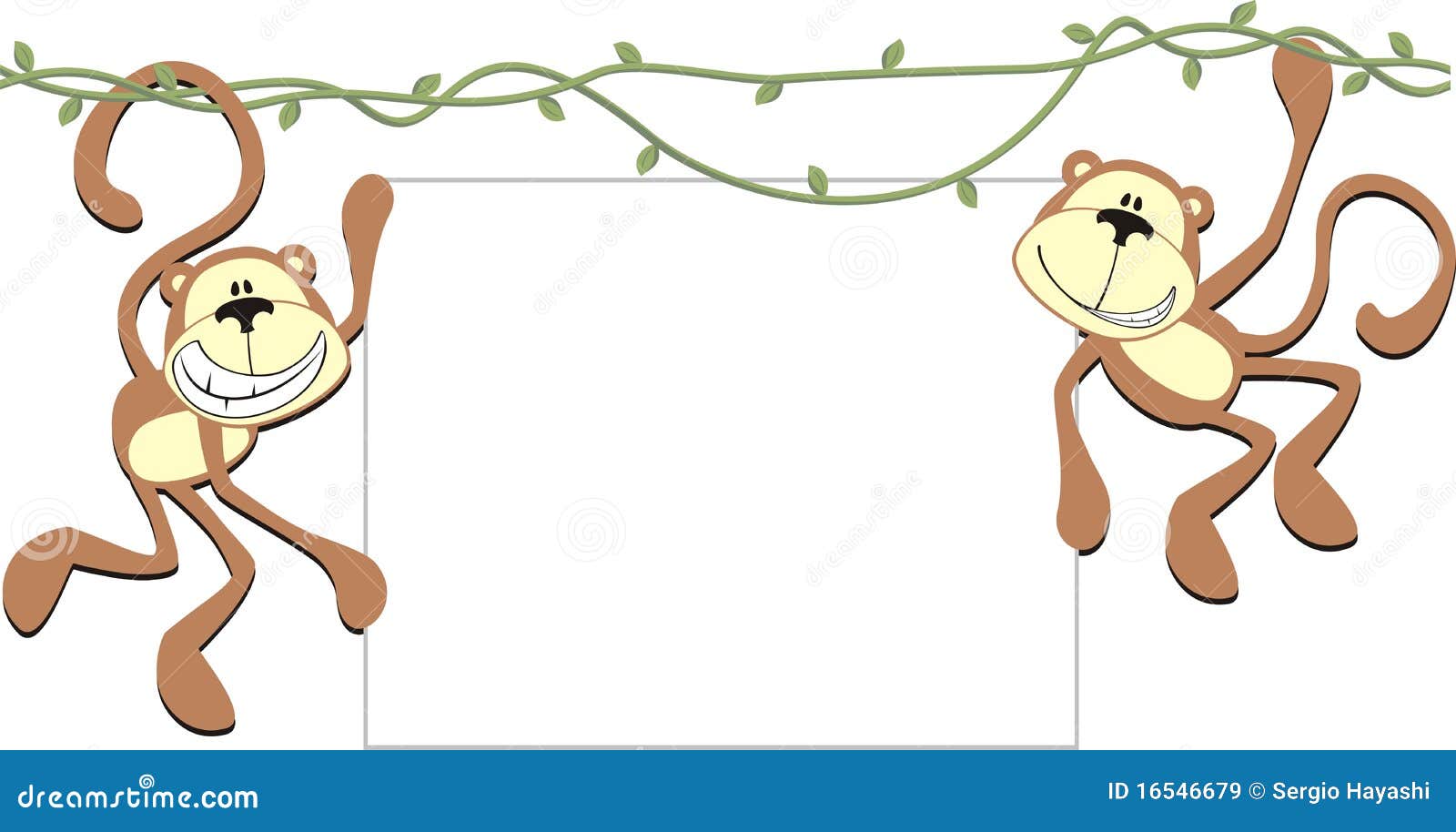 Naughty Monkeys, Duo Monkeys, Funny Monkey,Vector Cartoon Cute Funny ...