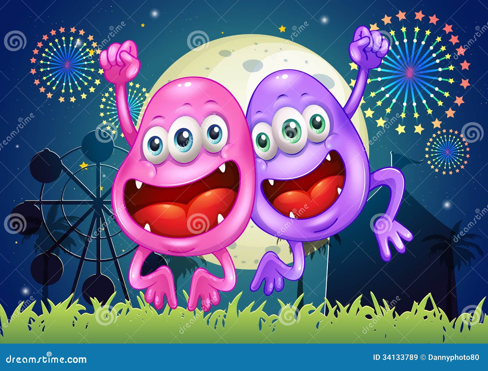 Monsters Jumping Stock Illustrations – 27 Monsters Jumping Stock ...