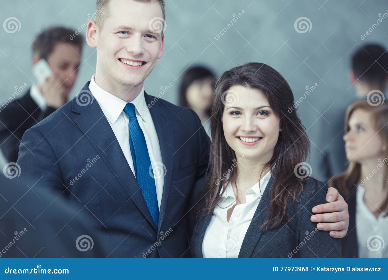 Two happy people stock photo. Image of businesswoman - 77973968
