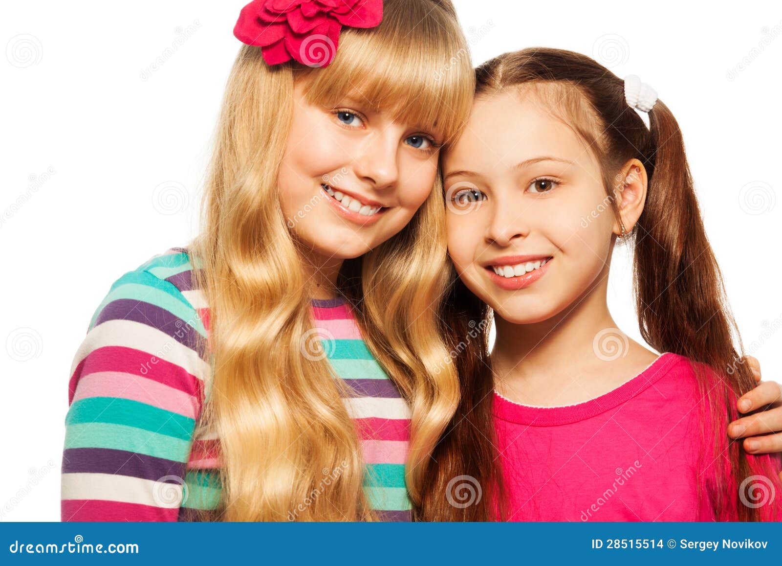 Two happy school girls stock photo. Image of human, kids - 28515514