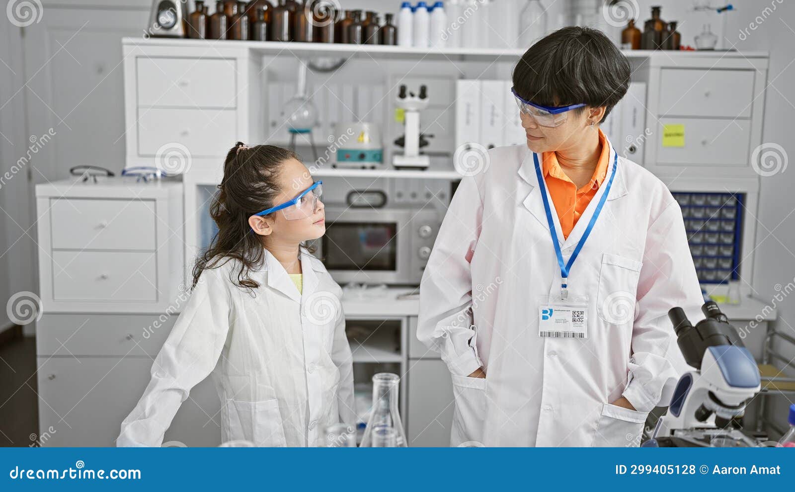 Two Happy Scientists Smiling Together in Lab, Enjoying Science Research ...