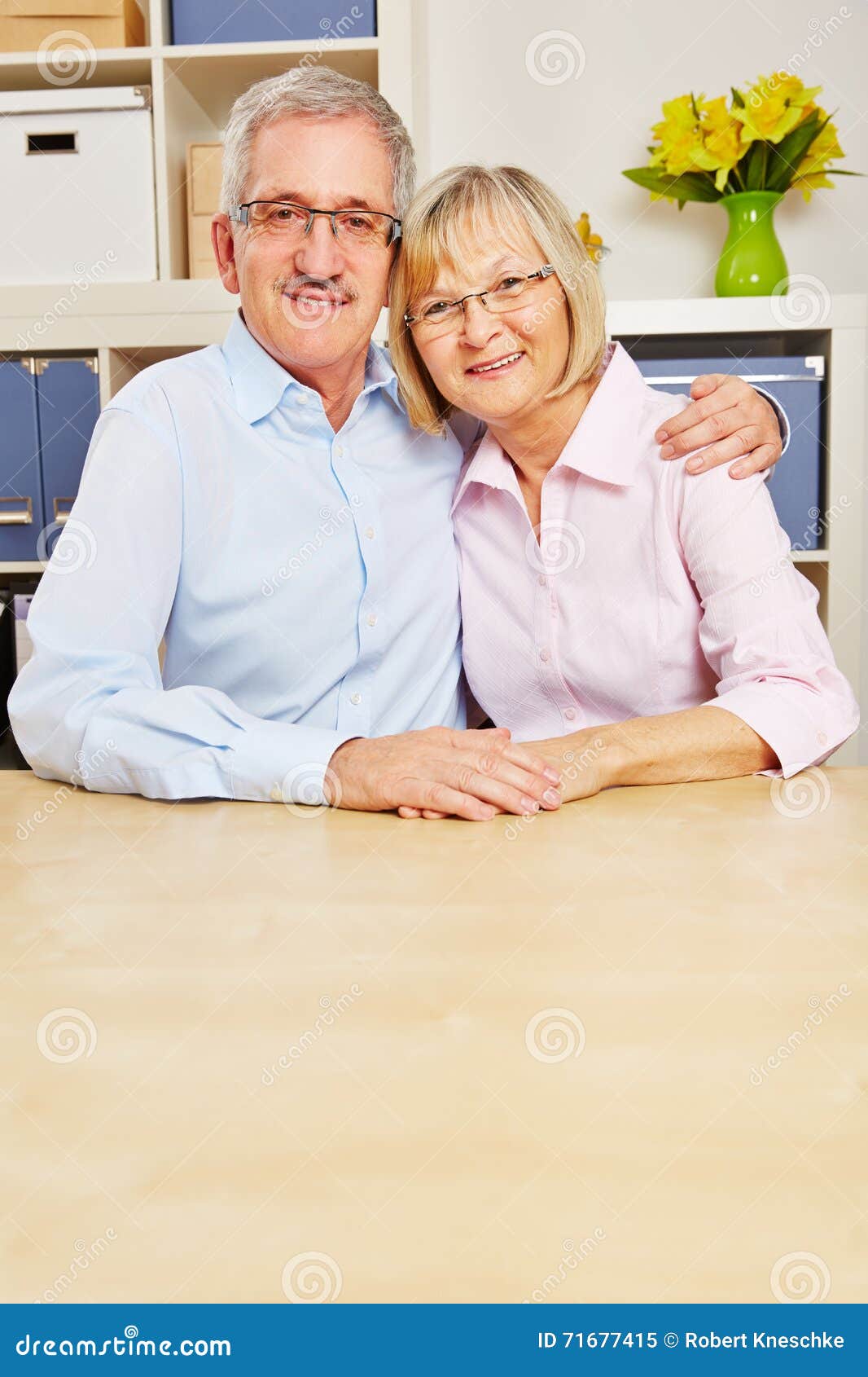 Two Happy Senior People Smiling Stock Image - Image of security, couple ...