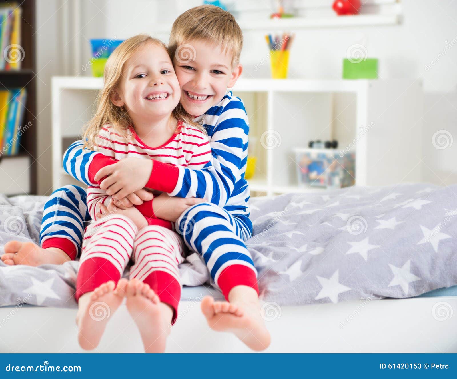 Happy Siblings Watching TV Royalty-Free Stock Photo | CartoonDealer.com ...