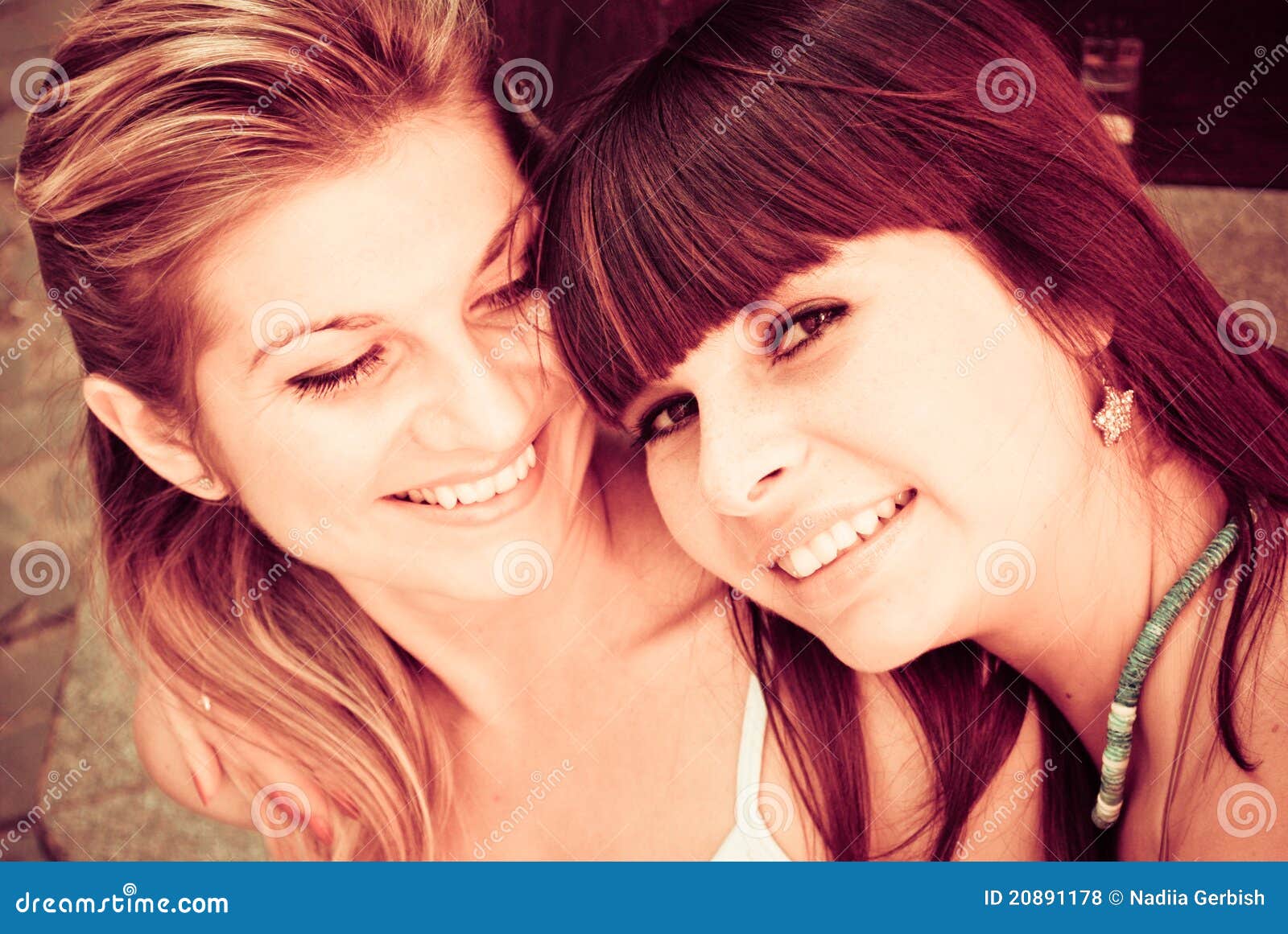 Two happy sisters stock photo. Image of leisure, happy - 20891178