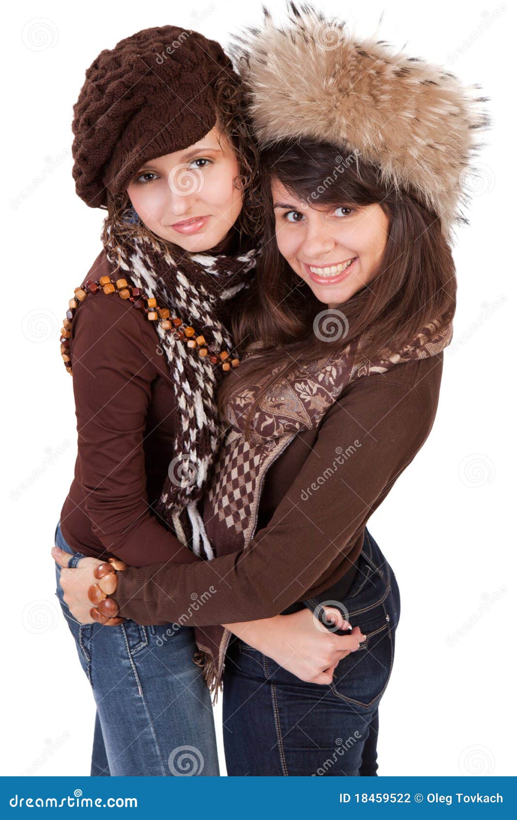 Two Happy Young Girlfriends Stock Photo - Image of cute, communication ...