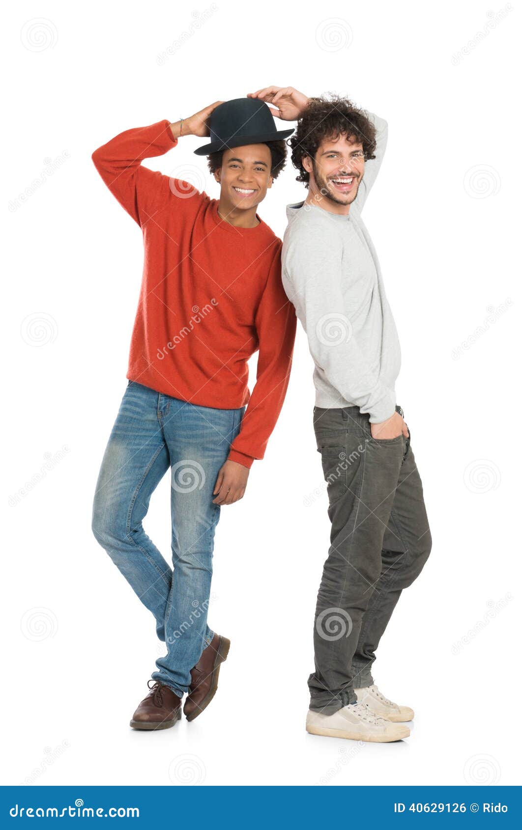 Two Happy Young Men stock photo. Image of attractive - 40629126