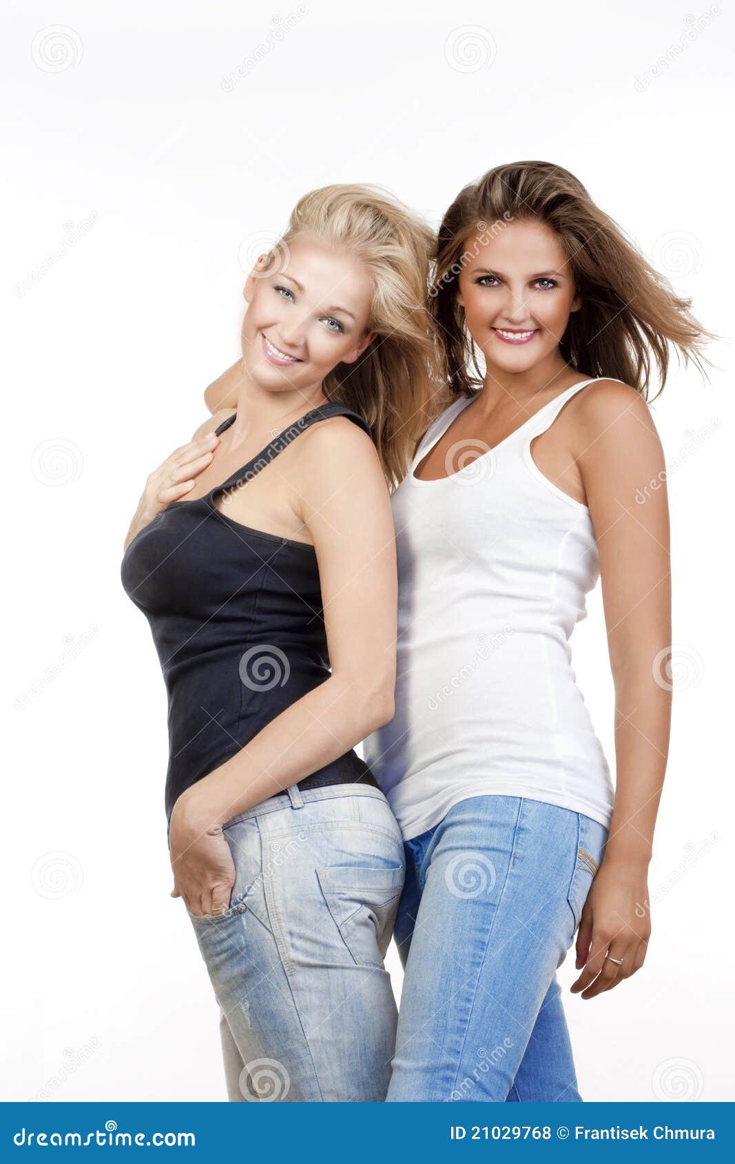 Two happy young women stock photo. Image of women, caucasian - 21029768