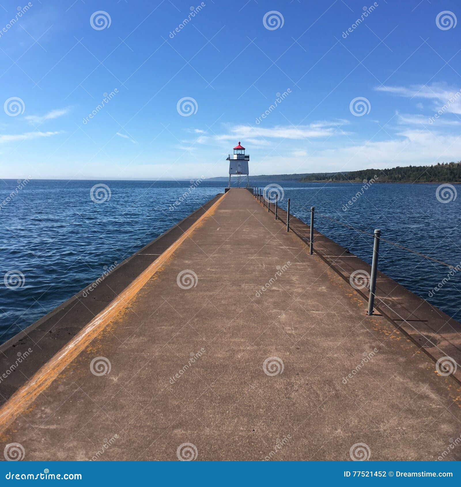 Two Harbors Lighthouse stock photo. Image of superior - 77521452