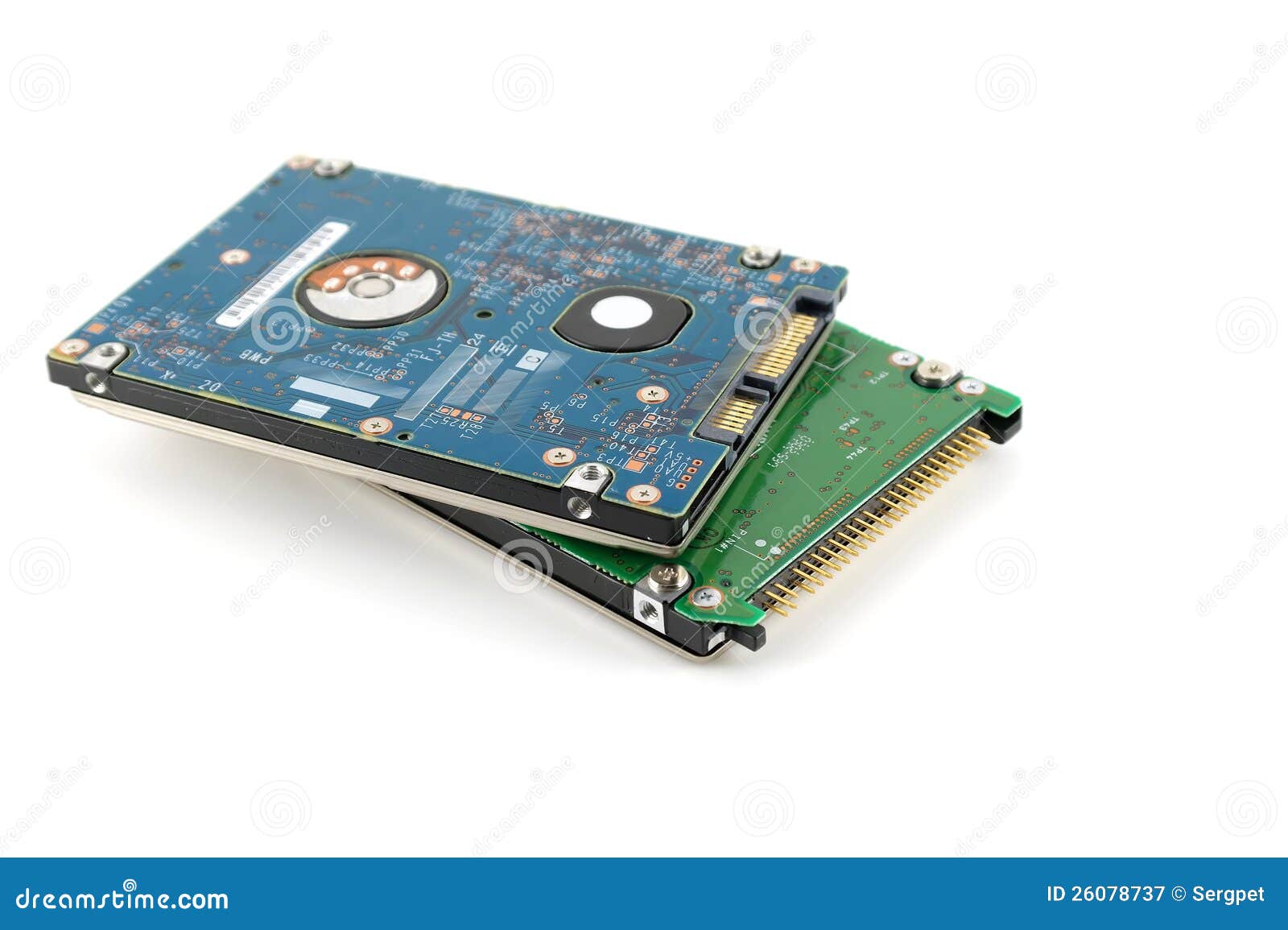 Two hard drives (HDD) stock image. Image of disk, data - 26078737
