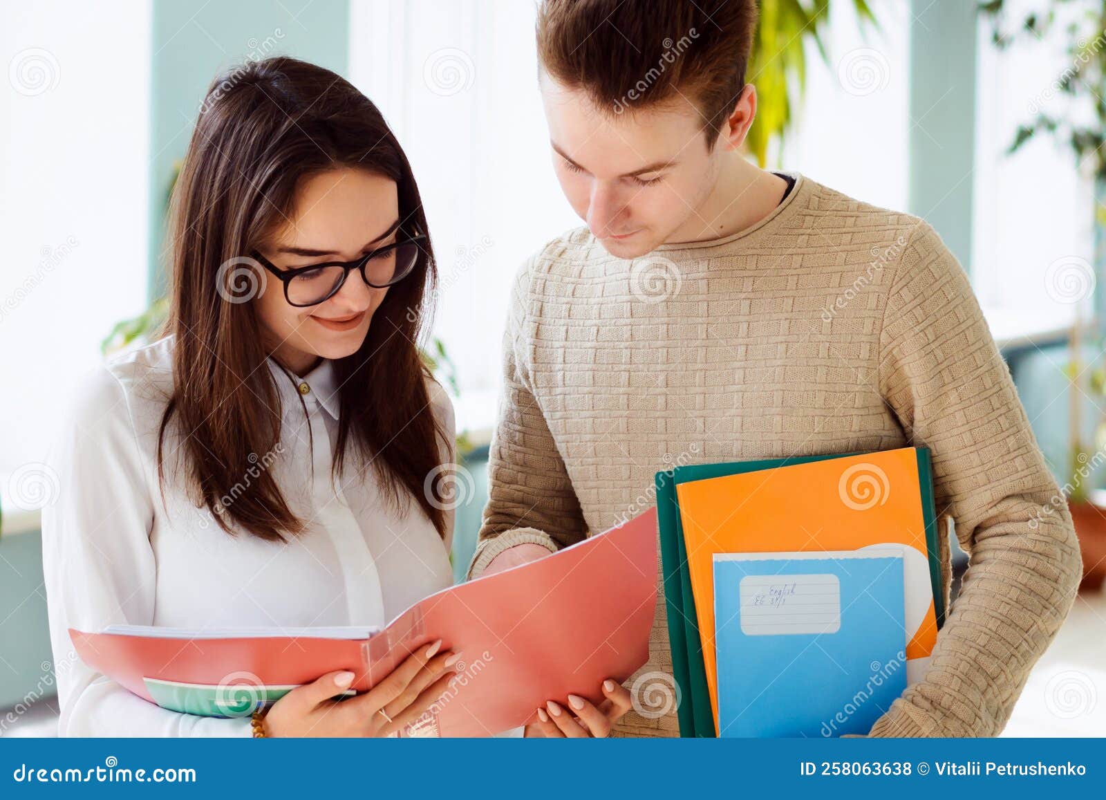 Hard-working Students Discussing Some Matter Stock Photo - Image of ...
