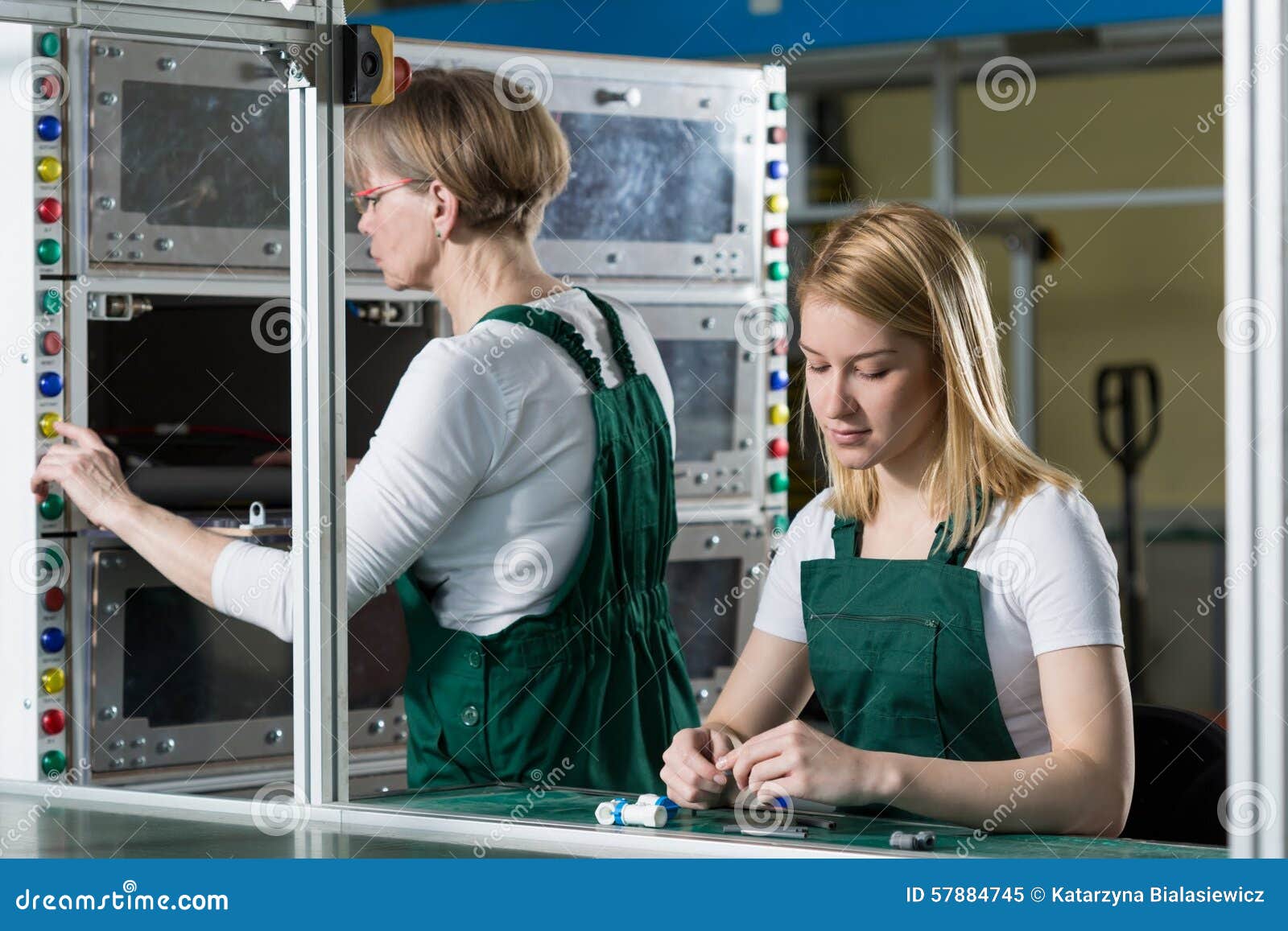 Two hardworking women stock image. Image of horizontal - 57884745
