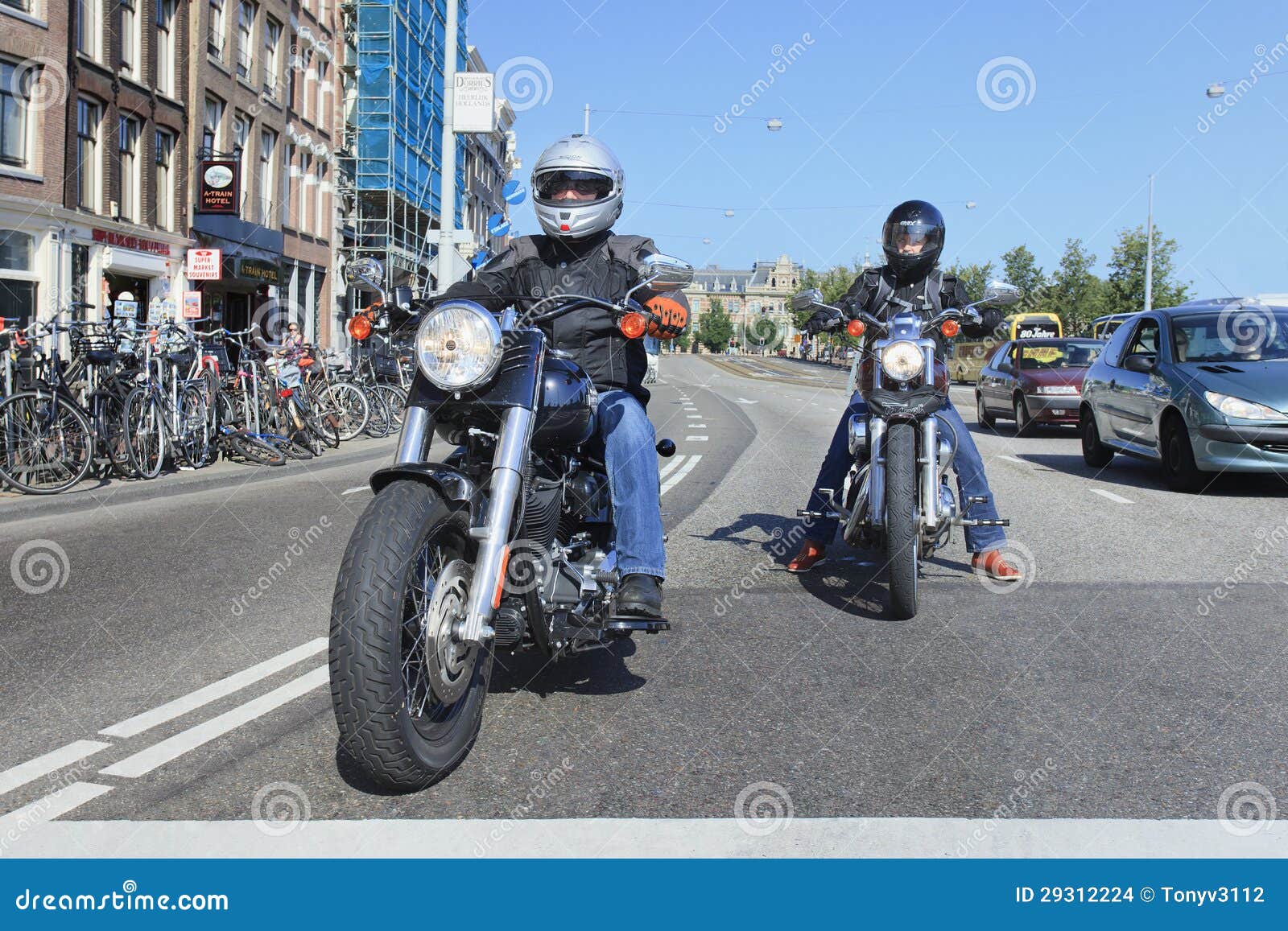 Two Harley Davidson Motor Cycles. Editorial Stock Image - Image of ...
