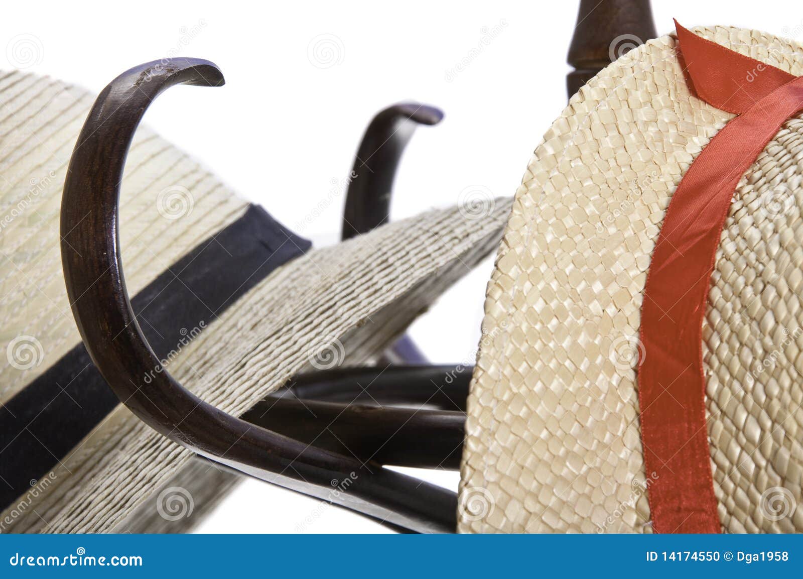 Two hats on a rack stock photo. Image of father, pink - 14174550