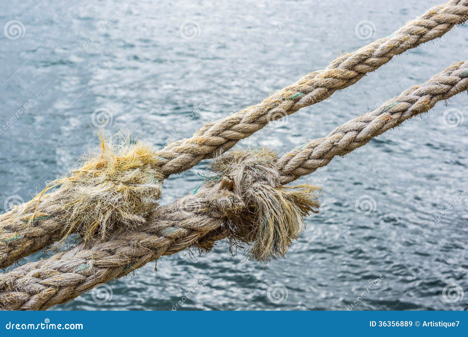 Two hawsers stock image. Image of nautical, quay, wharf - 36356889