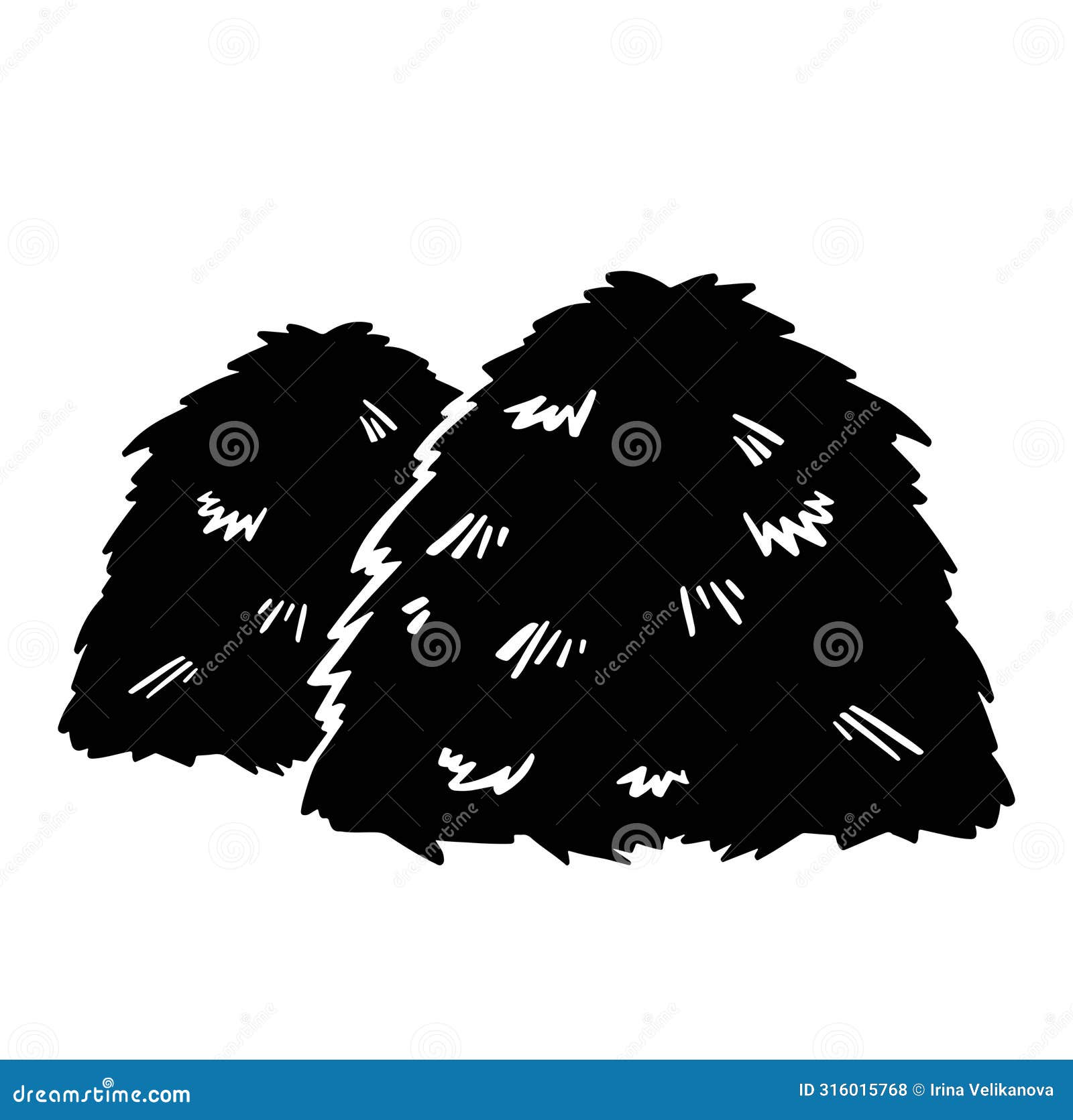 Two Haystacks Silhouette Symbol. Vector Illustration Stock Vector ...