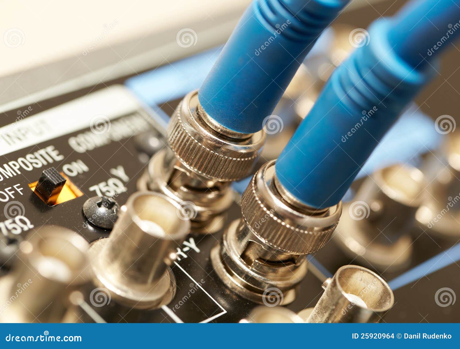 Two HD SDI-video cables stock photo. Image of input, gray - 25920964