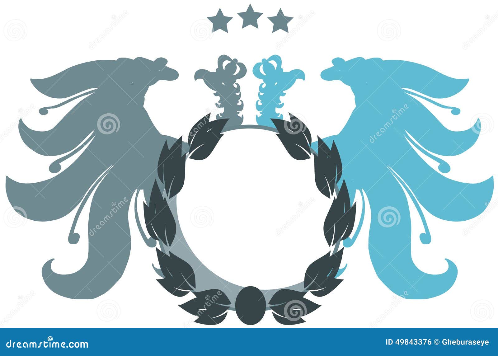 Two-headed eagle stock vector. Illustration of graphic - 49843376