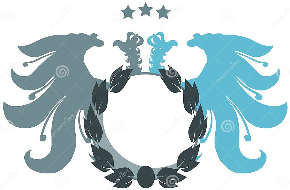 Two-headed eagle stock vector. Illustration of graphic - 49843376