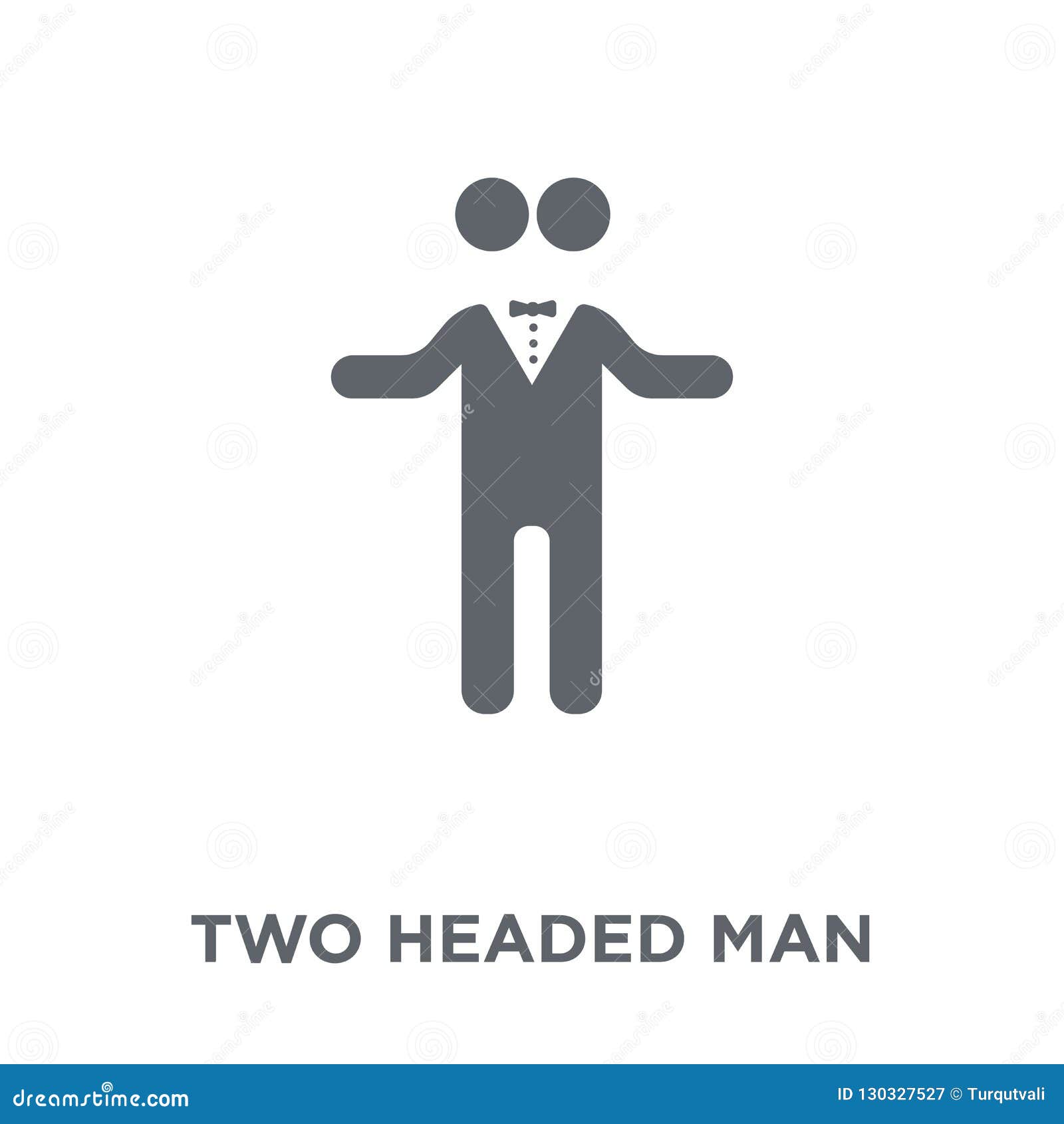 Two Headed Man Icon from Circus Collection. Stock Vector - Illustration ...