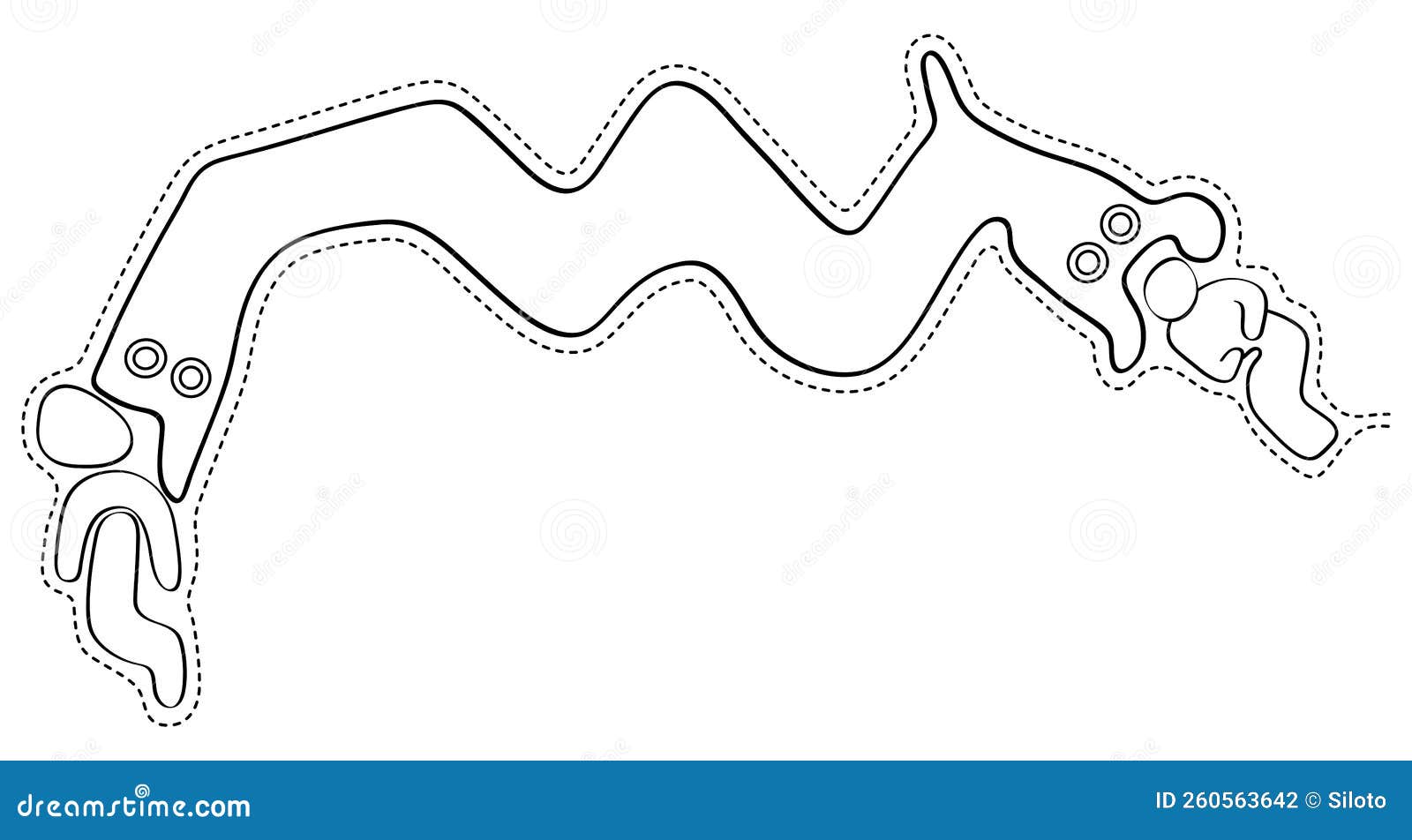 Two-headed Snake Devouring Two Humanoid Figure Stock Vector ...