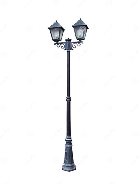 Two headed street lamp. stock image. Image of decorative - 21868935