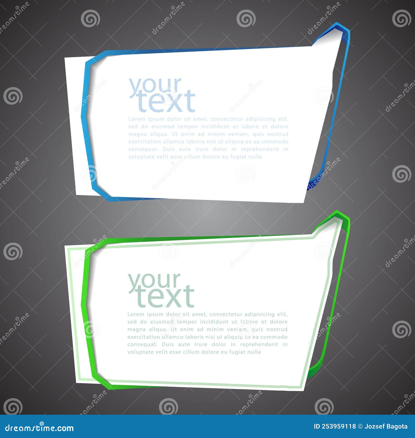 Two Header or Banner Designs Stock Vector - Illustration of editable ...
