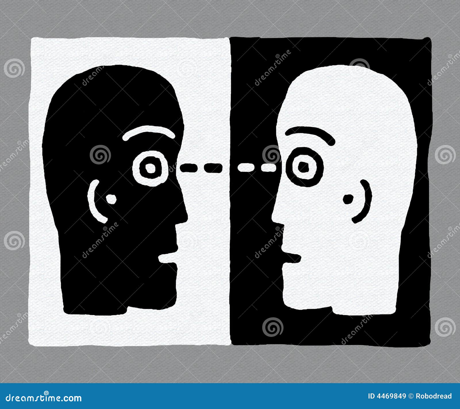 Two heads stock illustration. Illustration of conversation - 4469849
