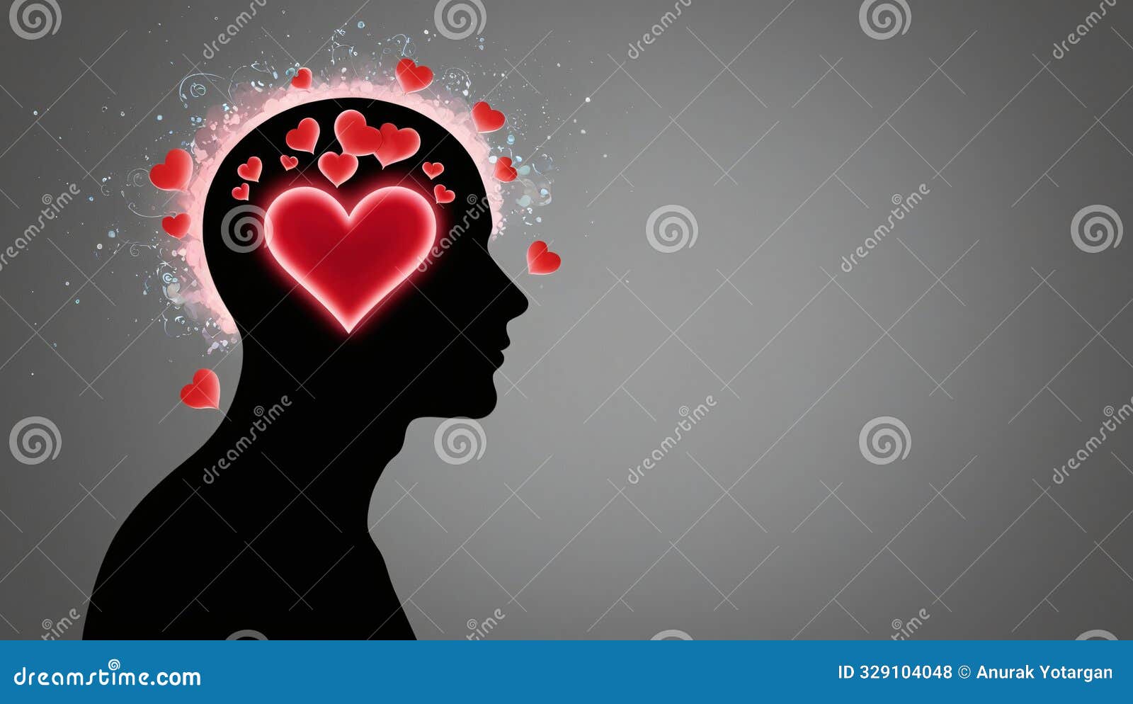 Two Heads Connected with Different Brain Waves Stock Illustration ...
