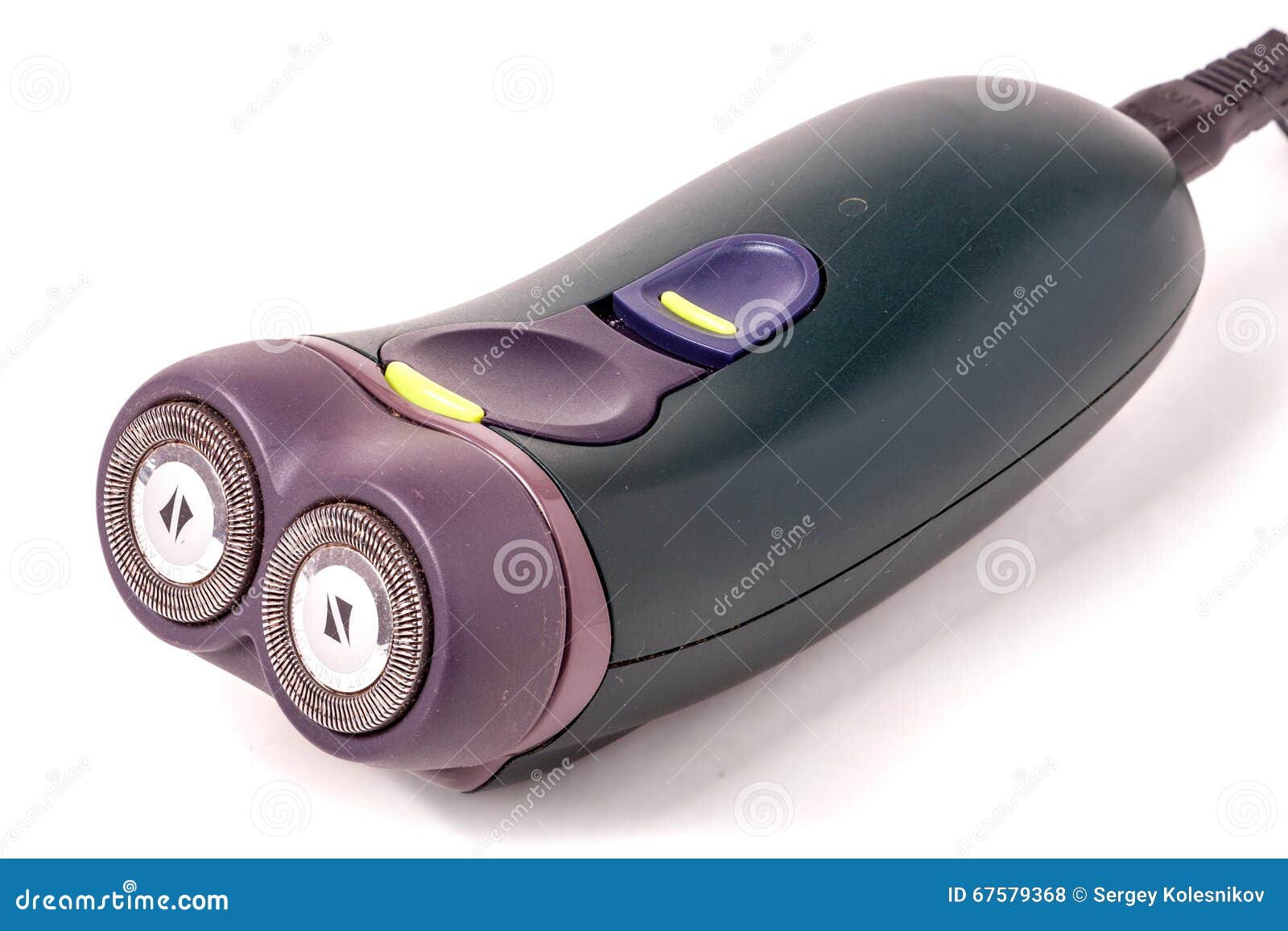 Two Heads Electric Shaver Isolated on White Background Stock Photo ...