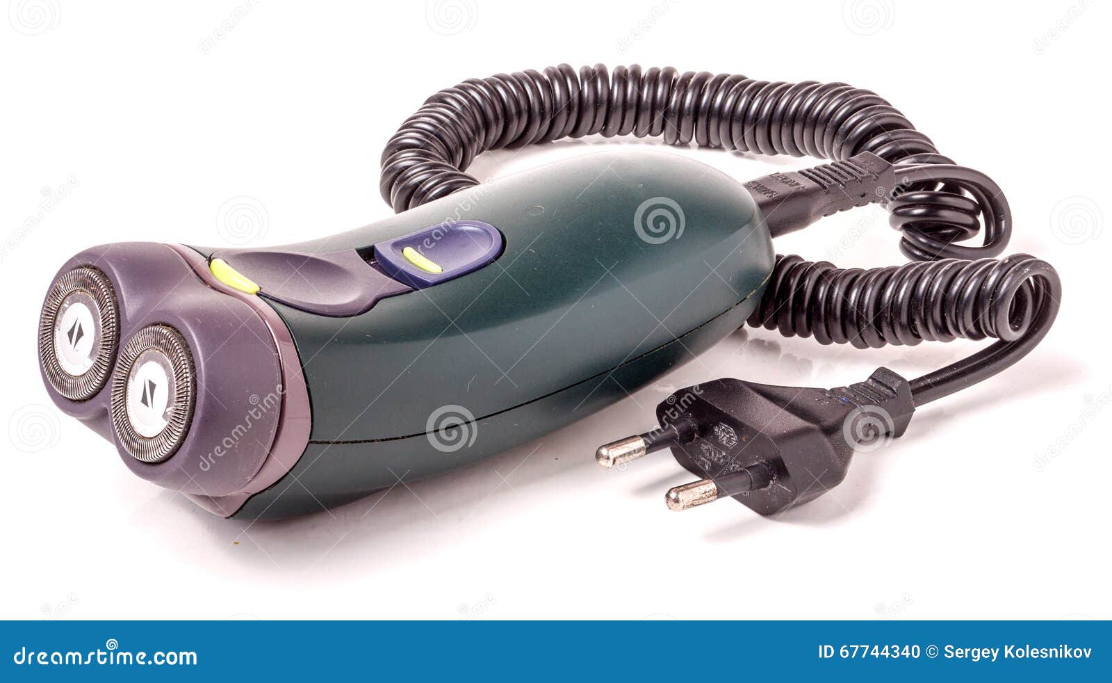 Two Heads Electric Shaver on White Background Stock Photo - Image of ...