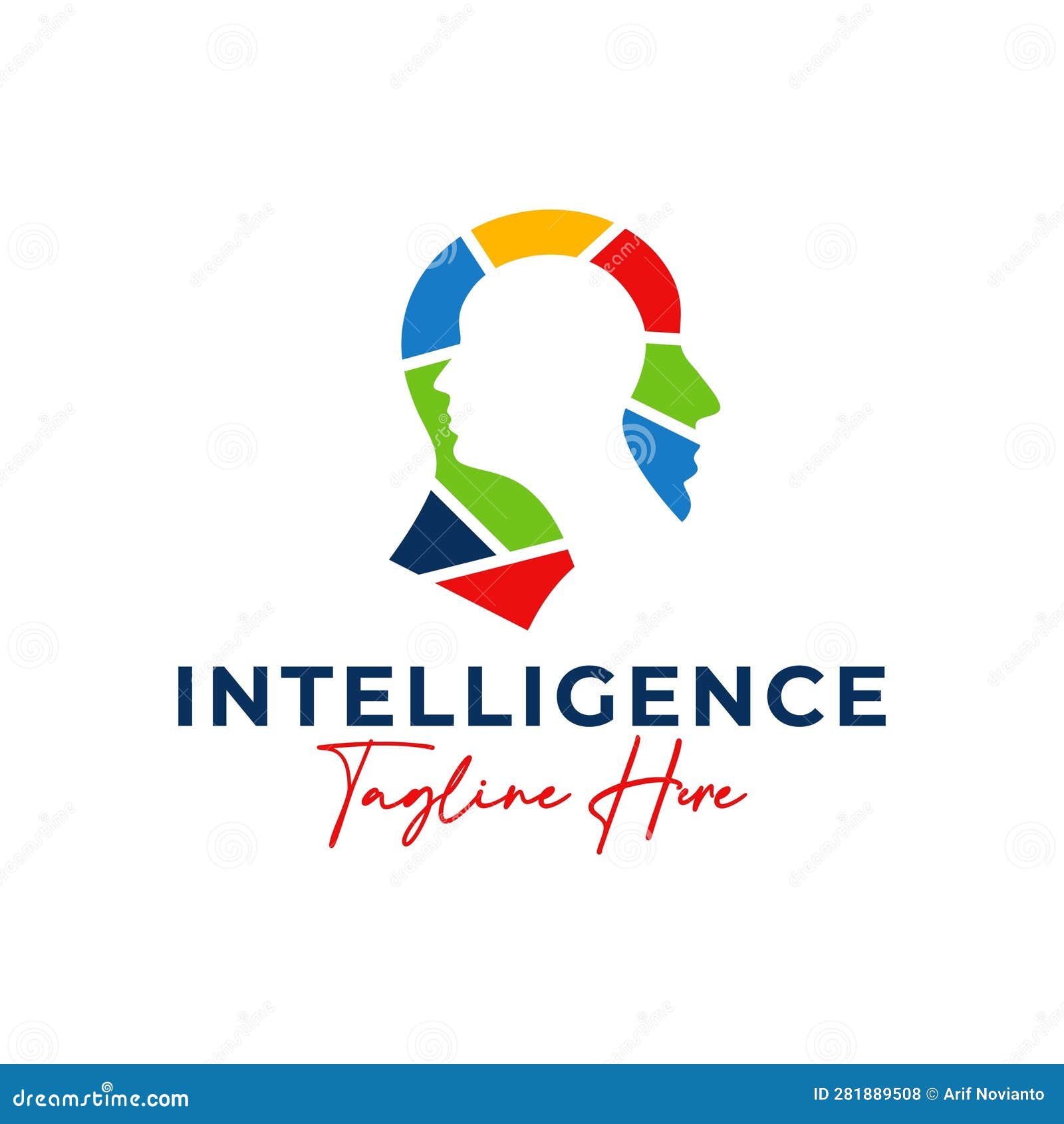 Two Heads Human Intelligence Logo Stock Vector - Illustration of ...