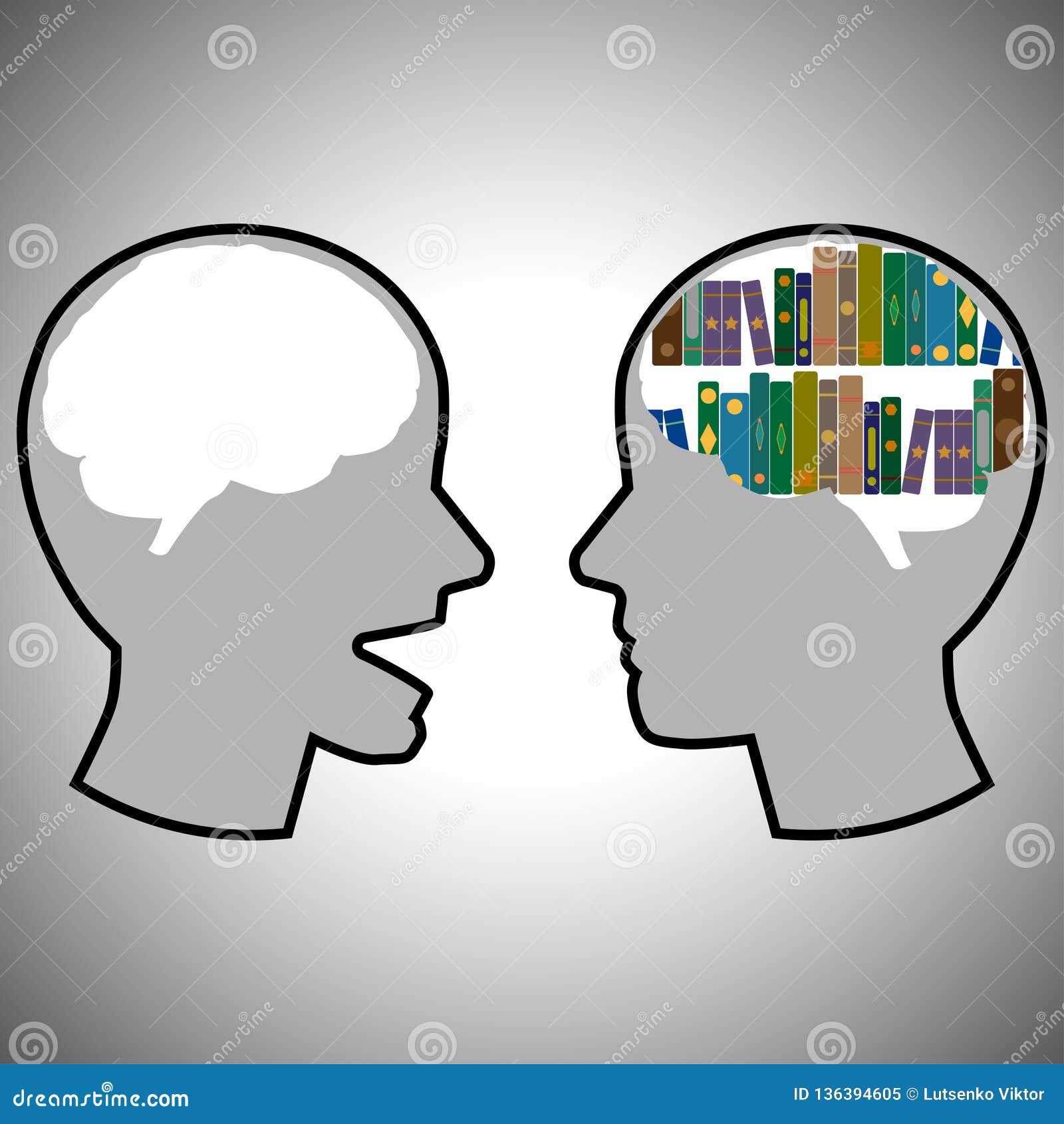 Fun two heads speak icon stock illustration. Illustration of chat ...