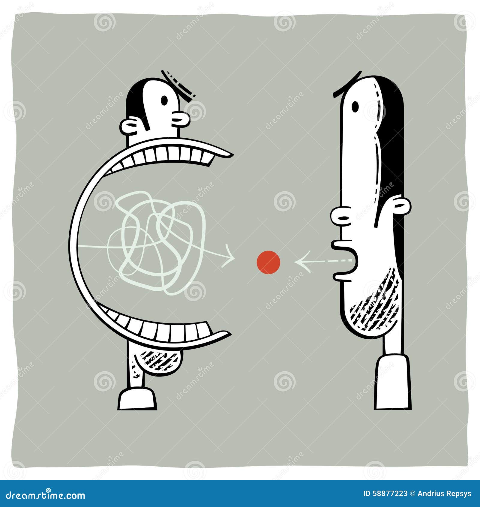 Two heads talking stock vector. Illustration of conversation - 58877223