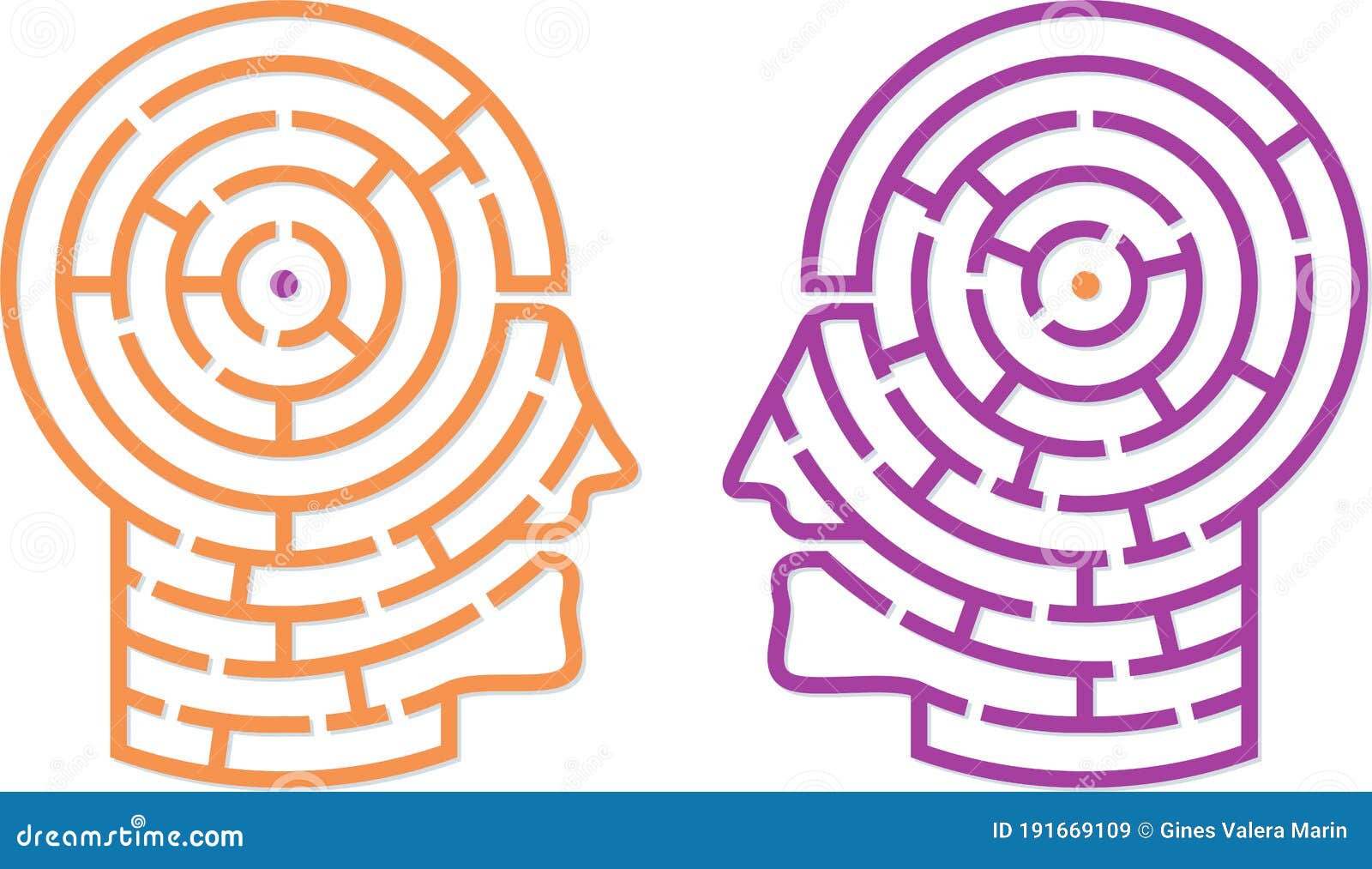 Cerebral Maze Or Labyrinth Representing The Human Brain Abstract 3D ...