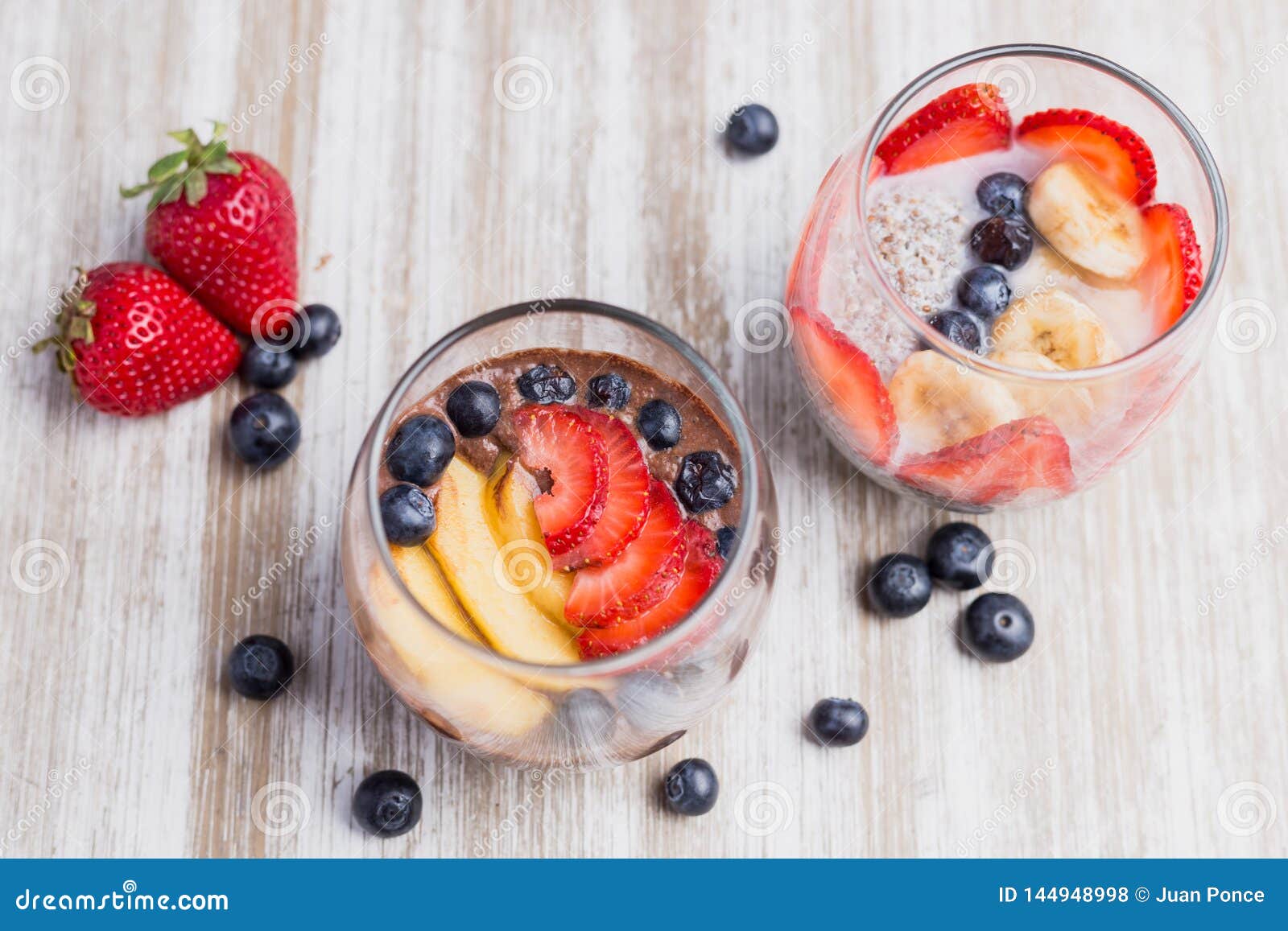 Two Healthy Fruits Dessert Strawberries and Cranberries Stock Photo ...
