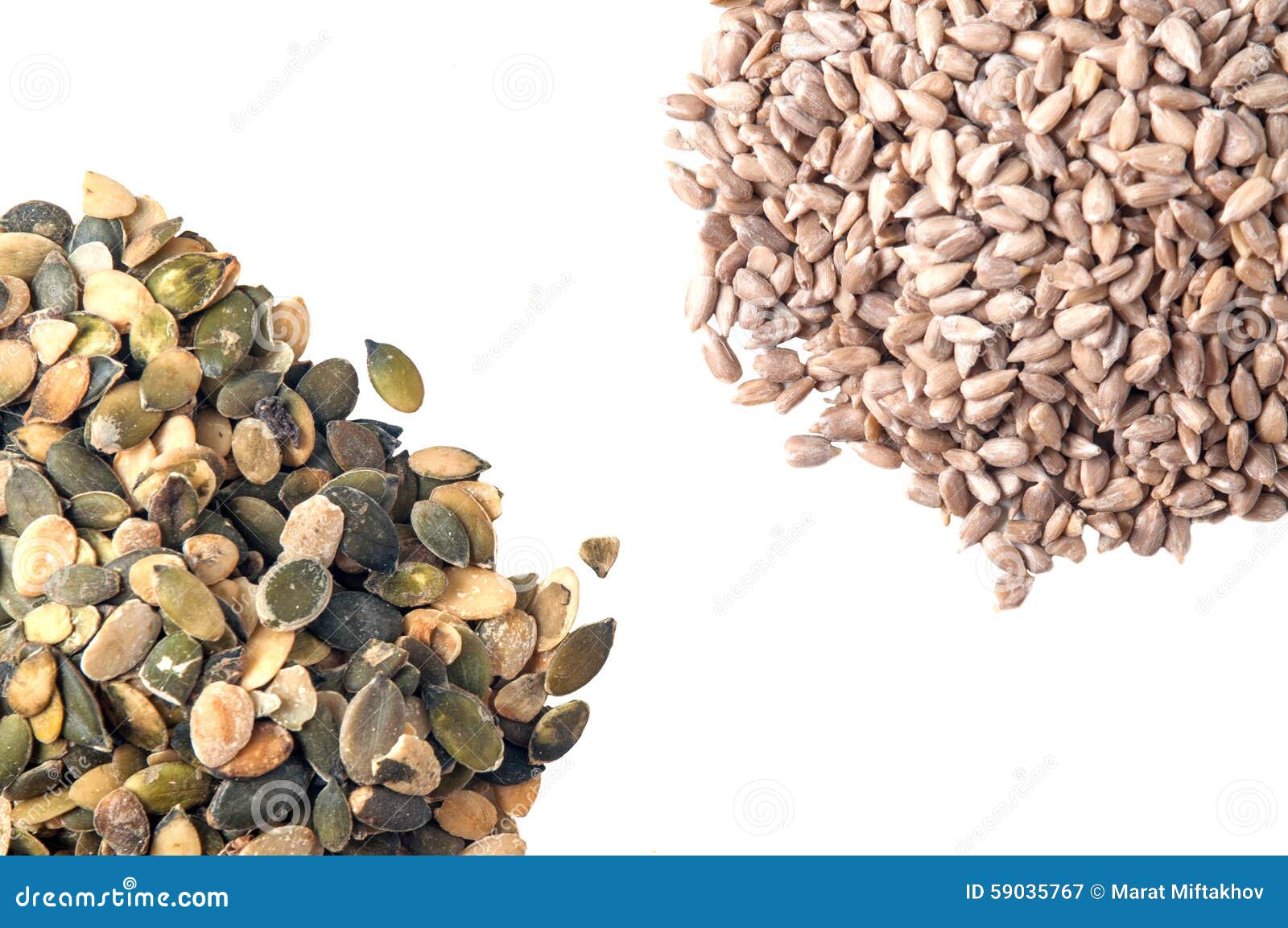 Two heaps of seeds stock image. Image of healthy, assortment - 59035767