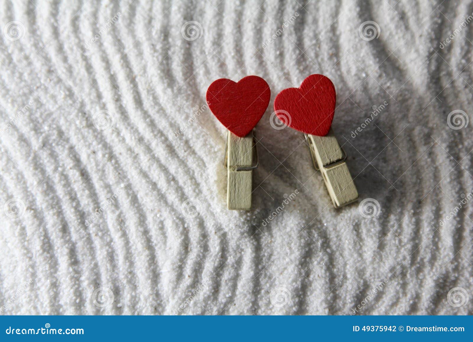 Two hears on sand stock photo. Image of calm, decoration - 49375942