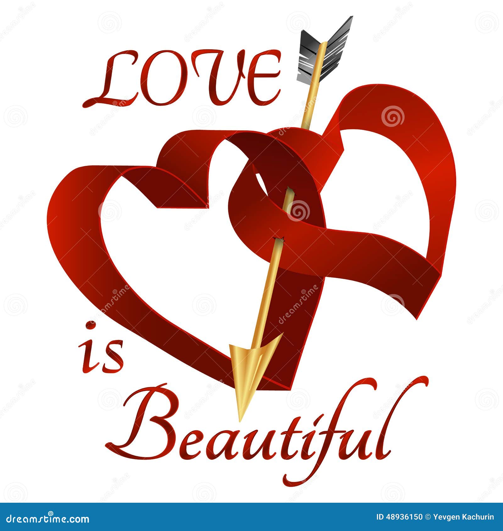 Two heart with an arrow stock vector. Illustration of plexus - 48936150