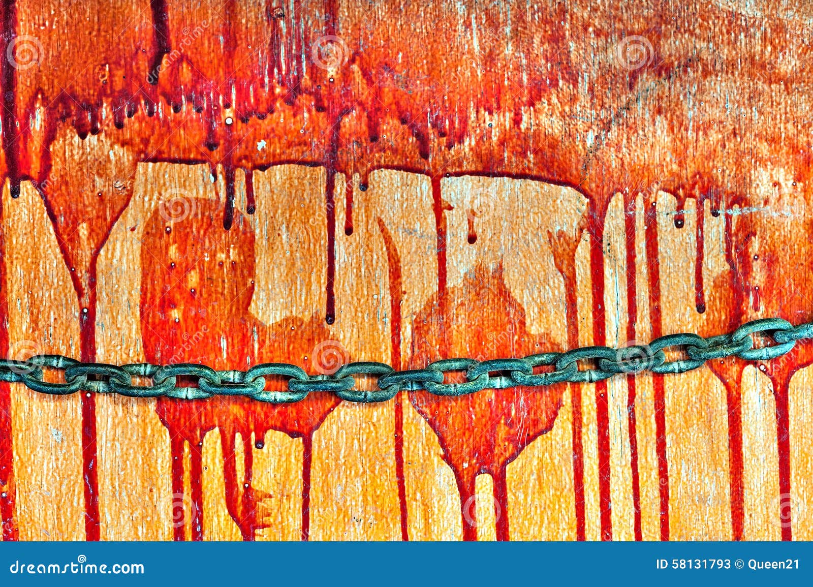 Two Heart Blood Under Chain Stock Illustration - Illustration of heart ...