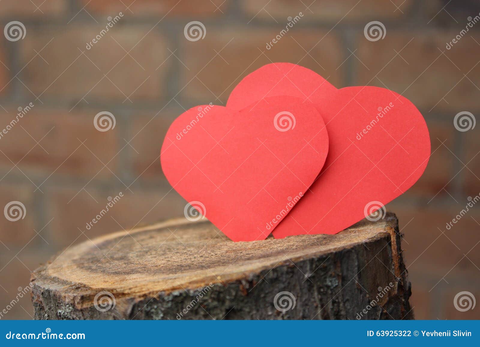 Two heart. stock photo. Image of gift, paper, couple - 63925322