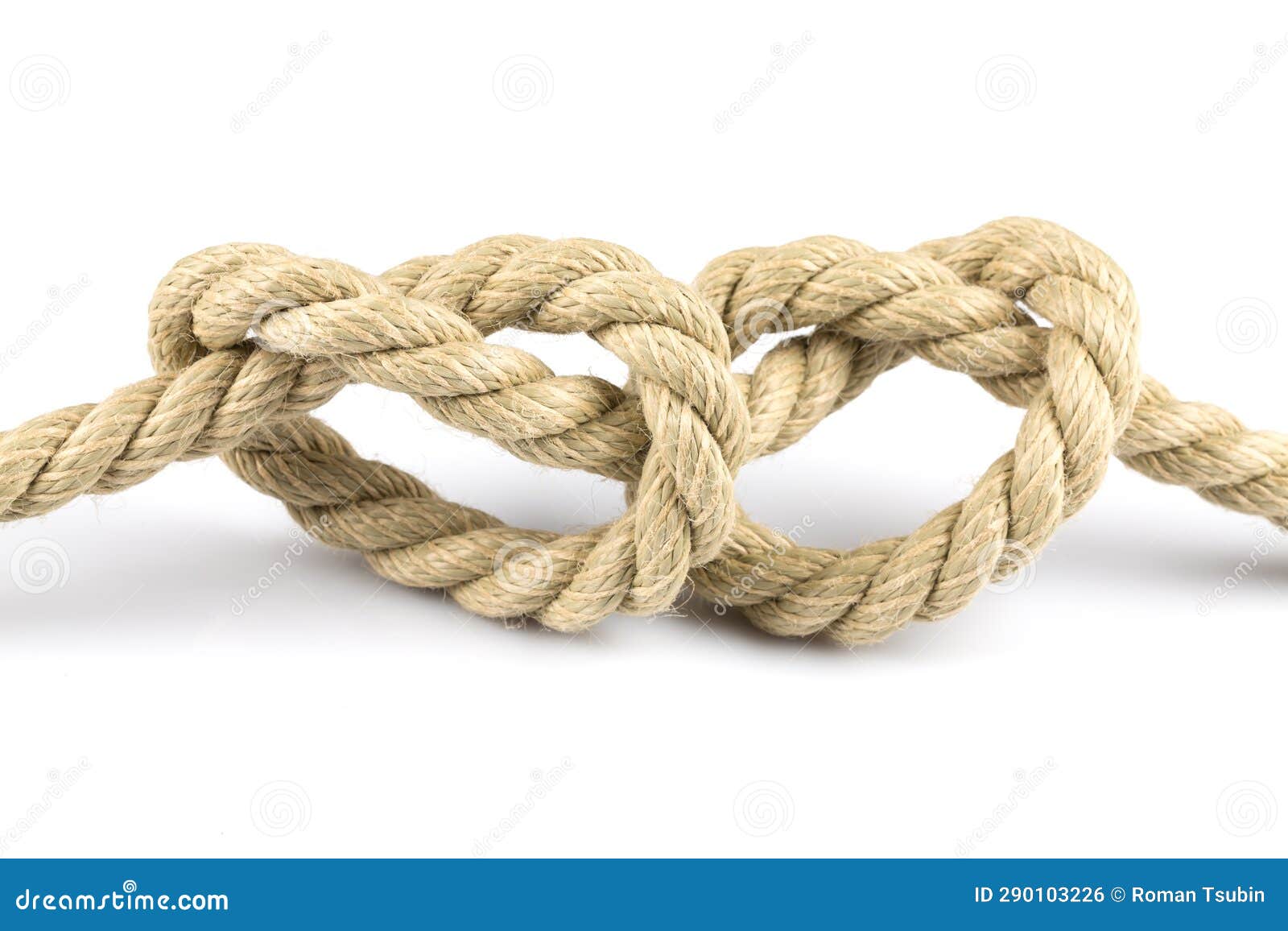 Two Heart Shape Knot of Rope Stock Photo - Image of valentine, love ...