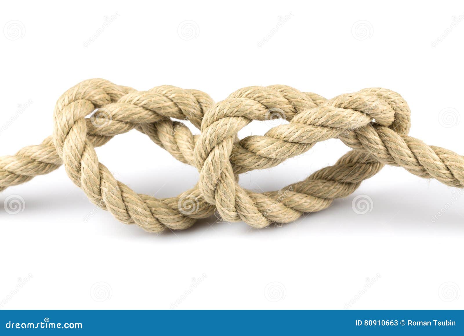 Two Heart Shape Knot of Rope Stock Image - Image of strength, knot ...