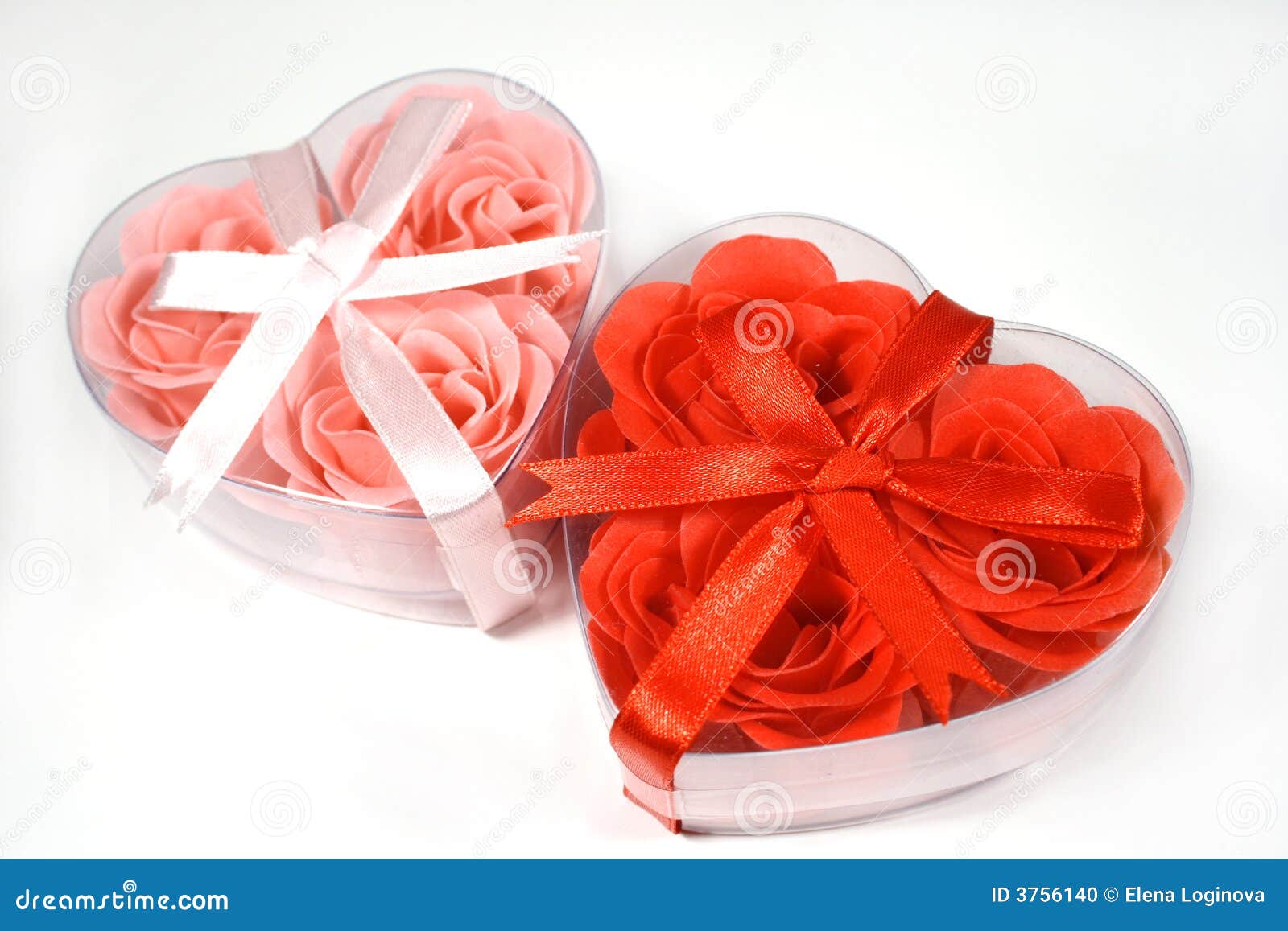 Two heart-shaped boxes stock photo. Image of valentin - 3756140