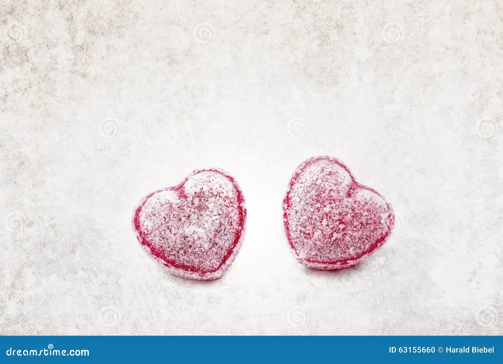 Two Heart Shaped Candies with Texture Overlay Stock Photo - Image of ...