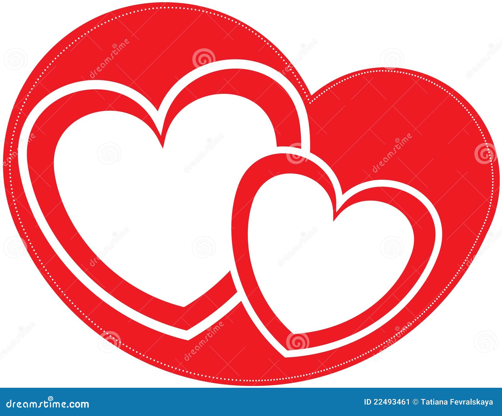 Two heart: valentones day stock vector. Illustration of recognition ...