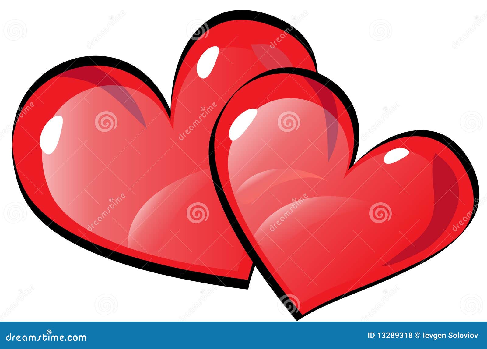 Two hearts stock vector. Illustration of icons, isolated - 13289318