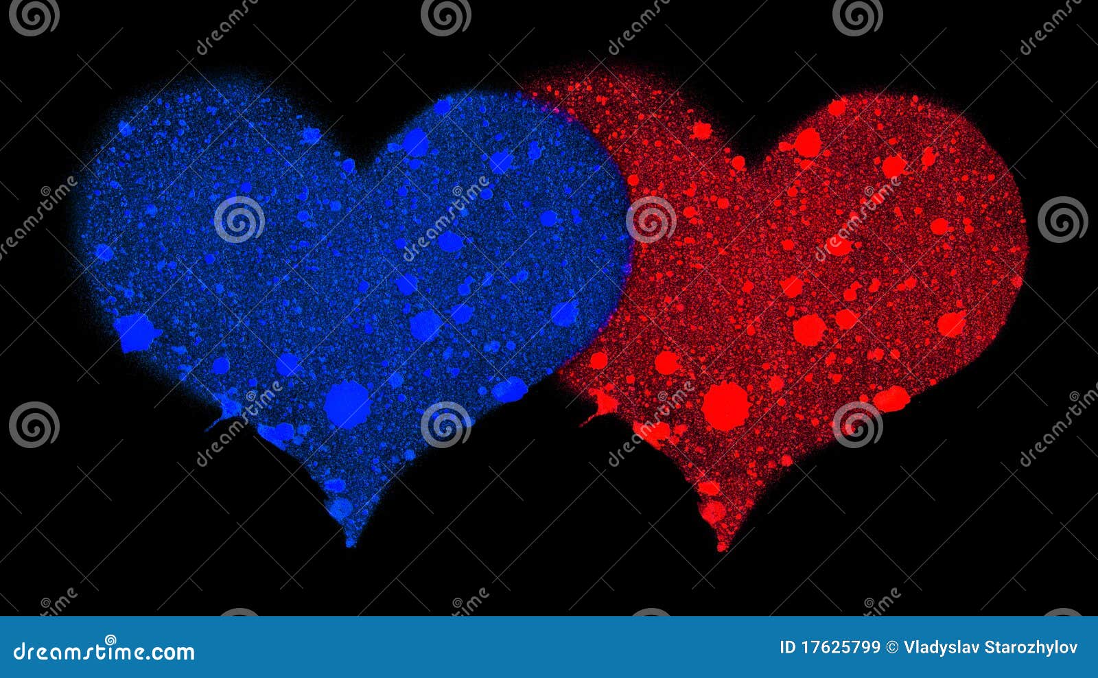 Two hearts. stock illustration. Illustration of celebration - 17625799