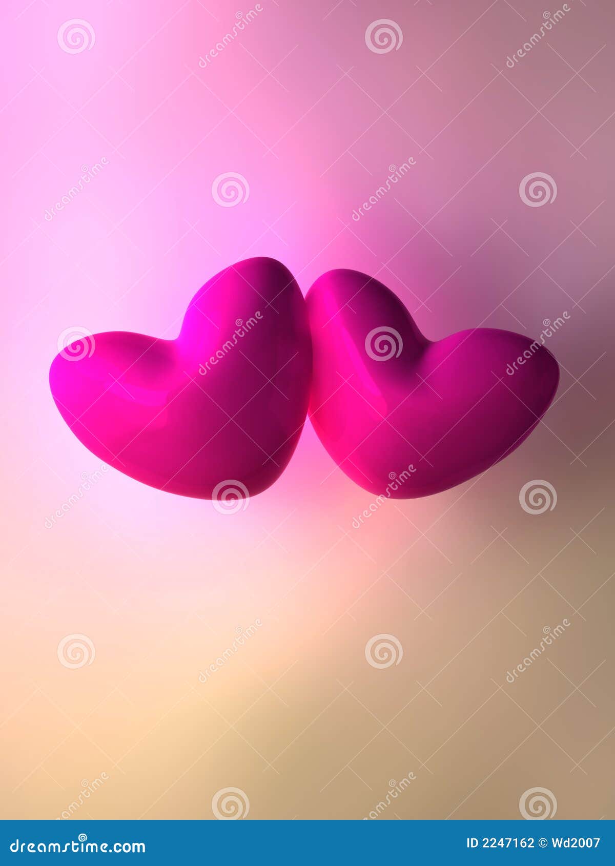 Two hearts stock illustration. Illustration of hearts - 2247162