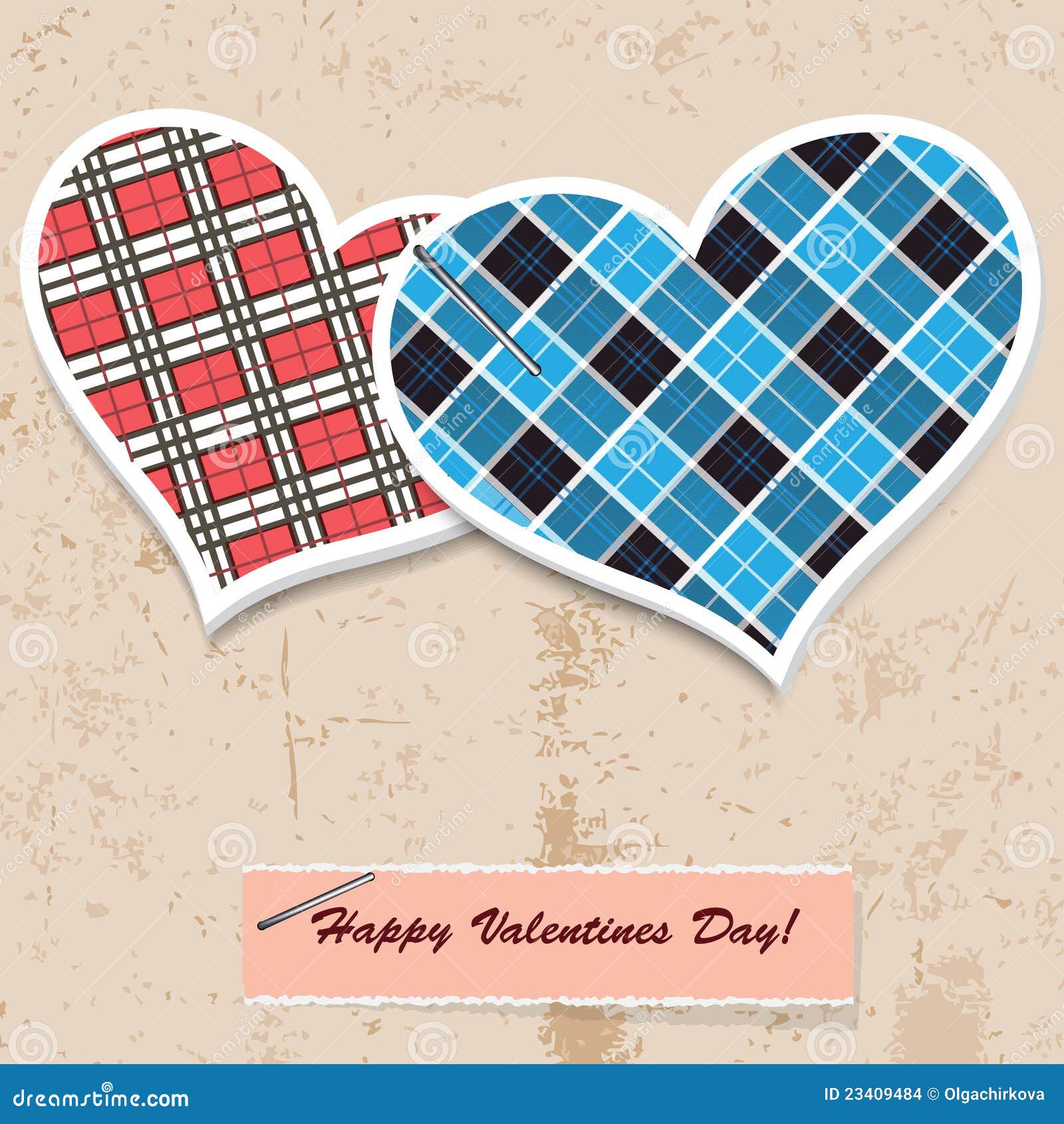 Two hearts stock vector. Illustration of color, heart - 23409484