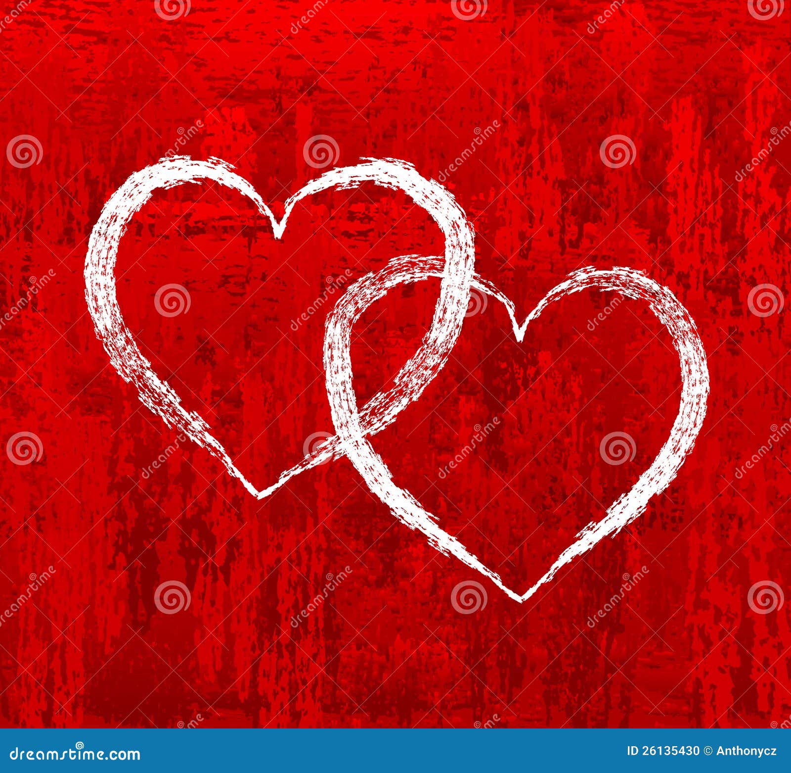 Two hearts stock vector. Illustration of background, textured - 26135430